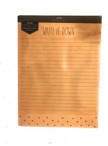 Rae Dunn Legal Pad Set of 2 Take Note Write it Down Brown Paper with ...