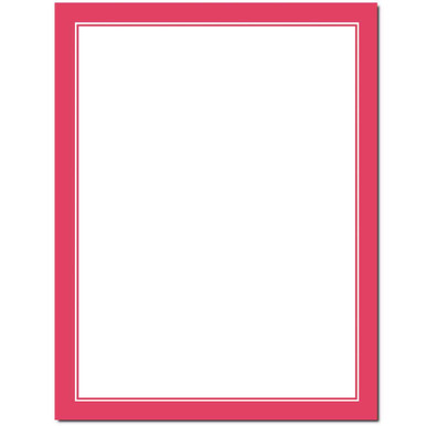 Basic Border Letterhead Laser & Inkjet Printer Paper - Brights (Red, 25 ...