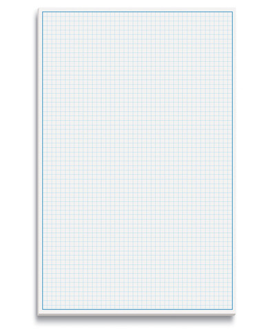 Better Office Products Graph Paper Pad, 17" x 11", 50 Sheets, Blue Line ...