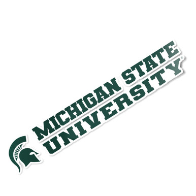 Michigan State University Spartans MSU Go Green Name Logo Vinyl Decal ...