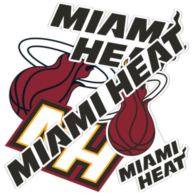 Miami Heat NBA Officially Licensed Sticker Vinyl Decal Laptop Water ...