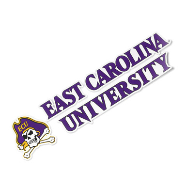 East Carolina University Pirates ECU Name Logo Vinyl Decal Laptop Water ...