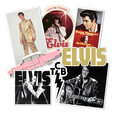 Elvis Presley Sticker Sheet Vinyl Decal Crew Laptop Water Bottle Car ...