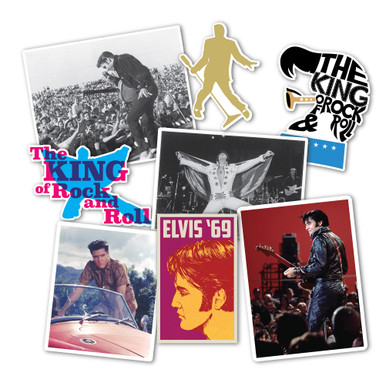Elvis Presley Sticker Sheet Vinyl Decal Crew Laptop Water Bottle Car ...