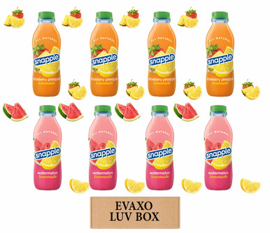 LUV BOX - Variety Snapple Juice Drinks 16oz Plastic Bottle Pack of 8 ...