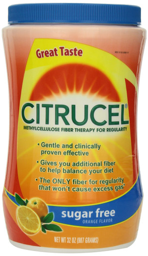 Citrucel Sugar Free Fiber Therapy, Orange, 32 oz (907 g ...