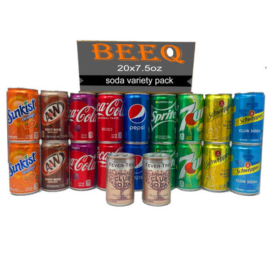 Mini Soda Variety Pack (7.5 oz) - Assortment Popular Flavors - 10 ...