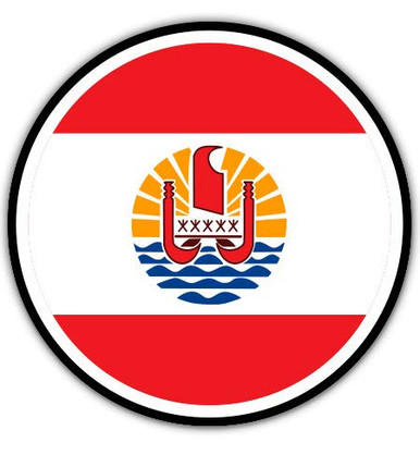 GT Graphics French Polynesia Flag - 3" Vinyl Sticker - for Car Laptop I ...