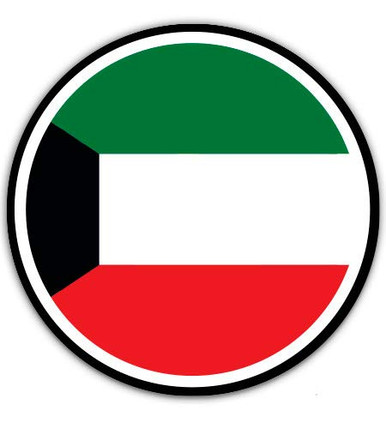 GT Graphics Kuwait Flag - 3" Vinyl Sticker - for Car Laptop I-Pad Phone ...
