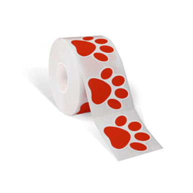 Dog Paw Print Stickers 1.5" 600 Pcs Per Roll Stickers with Perforated ...