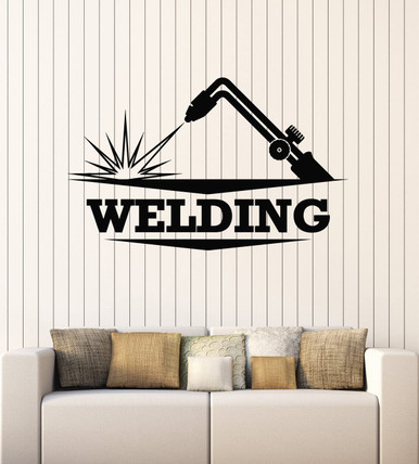 Large Vinyl Wall Decal Welding Constructing Working Building Decor ...