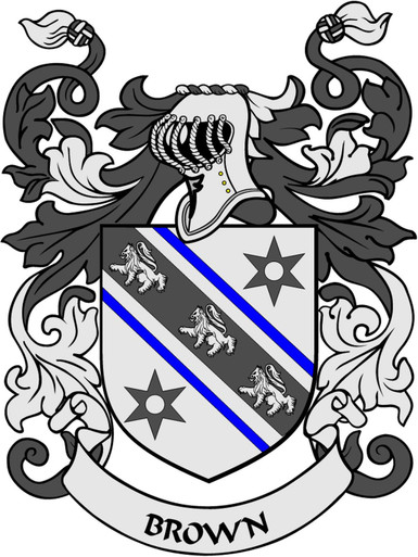 Brown Family Crest 3" Coat of Arms Fridge Round Magnet - Warehousesoverstock