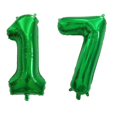 ESHILP 40 Inch Number Balloon Foil Balloon Number 17 Jumbo Giant ...