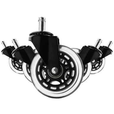 Office Chair Caster Wheels,3 Inch Heavy Duty Rubber Caster Wheels Set ...