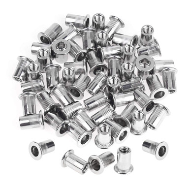 1/4"-20 Rivet Nuts - 40 Pcs Stainless Steel Rivnuts, Flat Head Insert ...