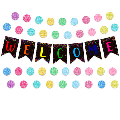 WhatSign Welcome Bulletin Board Classroom Decorations Confetti Welcome ...