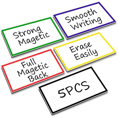 5 Pcs Strong Dry Erase Magnetic Labels,6 x 3.5 Inch Large Reusable ...