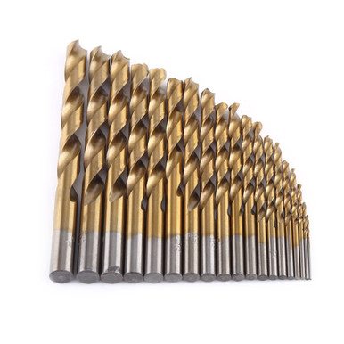 19 Piece High Speed Steel Titanium Coated Metric Drill Set 10mm Metal ...