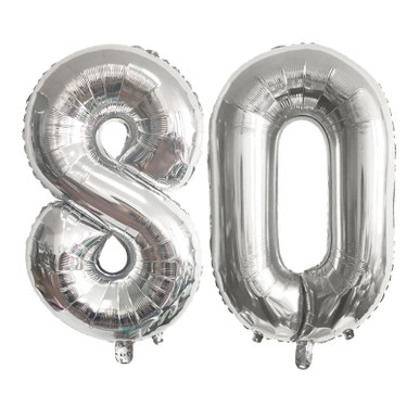 ESHILP 40 Inch Number Balloon Foil Balloon Number 80 Jumbo Giant ...