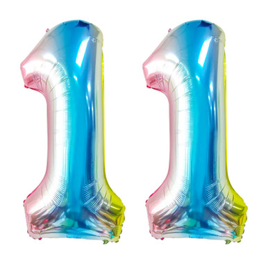 ESHILP 40 Inch Number Balloon Foil Balloon Number 11 Jumbo Giant ...