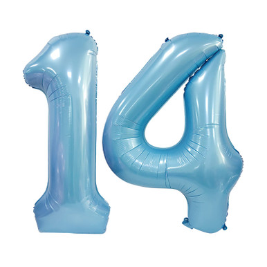 ESHILP 40 Inch Number Balloon Foil Balloon Number 14 Jumbo Giant ...