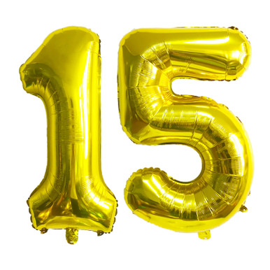 ESHILP 40 Inch Number Balloon Foil Balloon Number 15 Jumbo Giant ...