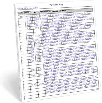 Activity Log Notepad, 50 Page Planner Pad to List a Task, Action or ...