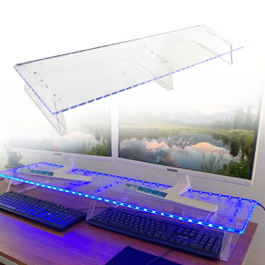 KUAIYU Dual Monitor Stand Riser, Monitor Stands for 2 Monitors, 39in ...