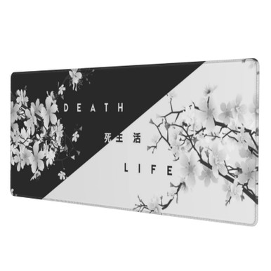 White and Black Mouse Pad Cherry Blossom XL Large Anime Life and Death ...