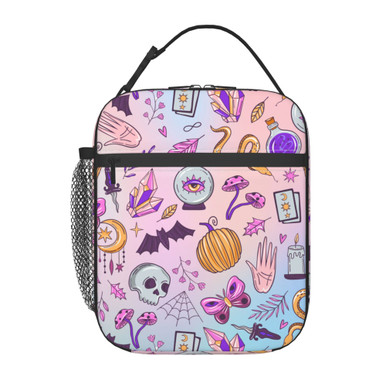 COEIOBEO Kawaii Pastel Gothic Style witchy Insulated Lunch Bag with ...