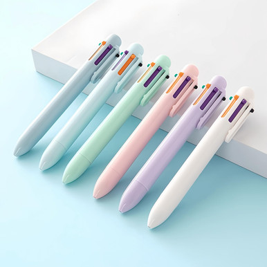 Multi color pen Macron 6-Pack Versatile 6-Color Ballpoint Pens - Smooth ...