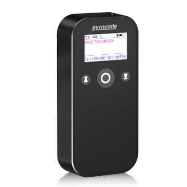 Symcode Bluetooth Barcode Scanner with Display Screen Battery Level ...