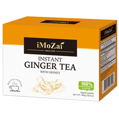 Imozai Instant Ginger Tea With Honey Crystals (Original Flavor, 30 ...