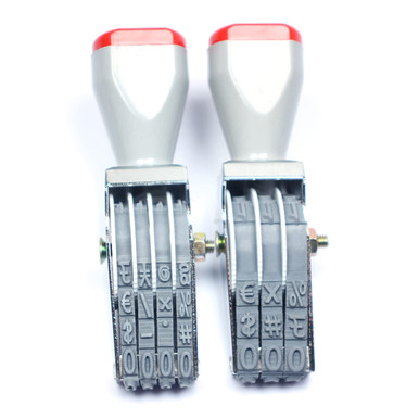 4 and 3 Digits Number Stamps 2 Piece Set Rubber Stamp Symbol Stamp ...
