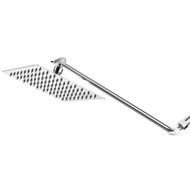 Rain Shower Head with Extra-Long Shower Arm, Flowby 8 Inches Rainfall ...
