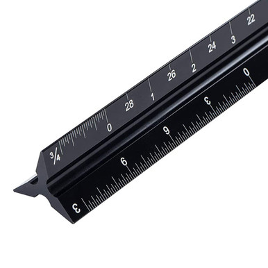 Shalipa 12 "Architectural Scale Ruler Aluminum, Metric Metal Engineers ...