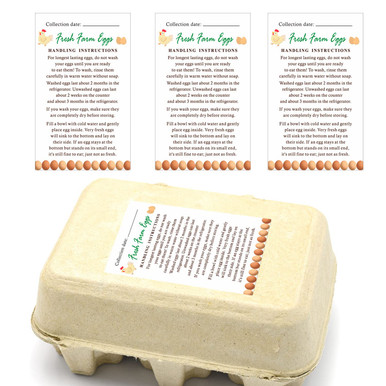 Egg Handling Instruction Stickers, Farm Fresh Egg Care Stickers, Fresh ...