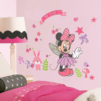 Large Mickey and Minnie Mouse Wall Decals for Kids Baby Bedroom Nursery ...