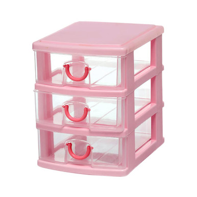 Desktop Storage Drawer 3 Plastic Desk Drawer Organizer Mini Desktop ...
