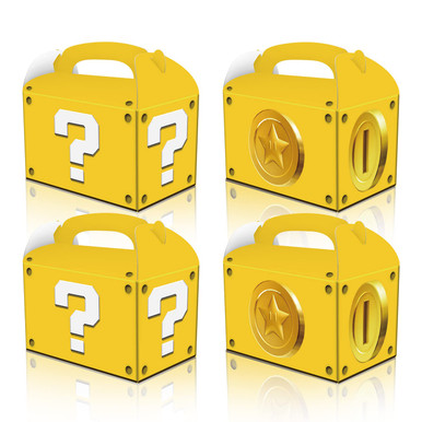 12Pcs Mario Yellow Question Birthday Party Supplies Kids Party Treat ...