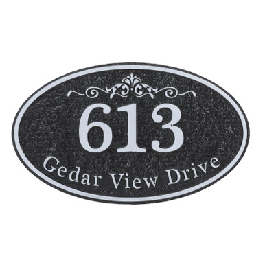 Address Plaque Hand-Carved Oval - Personalized House Number Plaque Sign ...