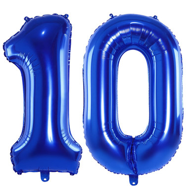 40 Inch Navy Blue Number 10 Balloons Jumbo Huge Royal Blue Number ...