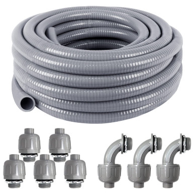 1/2inch 25ft Electrical Conduit Kit,with 5 Straight and 3 Angle ...