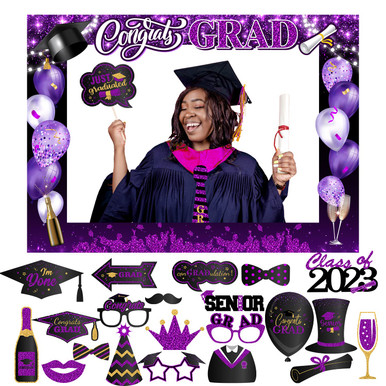 Graduation Photo Booth Props-Class of 2023 Graduation Party Decoration ...