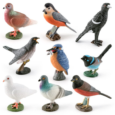 BRETOYIN 9PCS Backyard Birds Figurines Realistic Bird Toys Set Birds ...