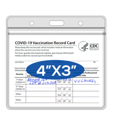 Ecqizer CDC Vaccination Card Protector, 4 X 3" Immunization Record ...