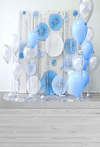 Leowefowa 3X5FT Vinyl Happy Birthday Backdrop Balloon Paper Flowers ...