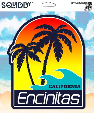 Squiddy Encinitas California - Vinyl Sticker Decal for Phone, Laptop ...