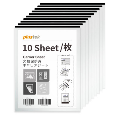 Plustek Document Carrier Sheets Pack (10 pcs) A4 / Letter Size ...