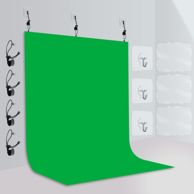 Emart Wall Mountable Large 8.5x10ft Green Screen Backdrop Sheet Cloth ...